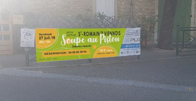 Banderole événementielle - St Romain en Viennois - ConseilMkg